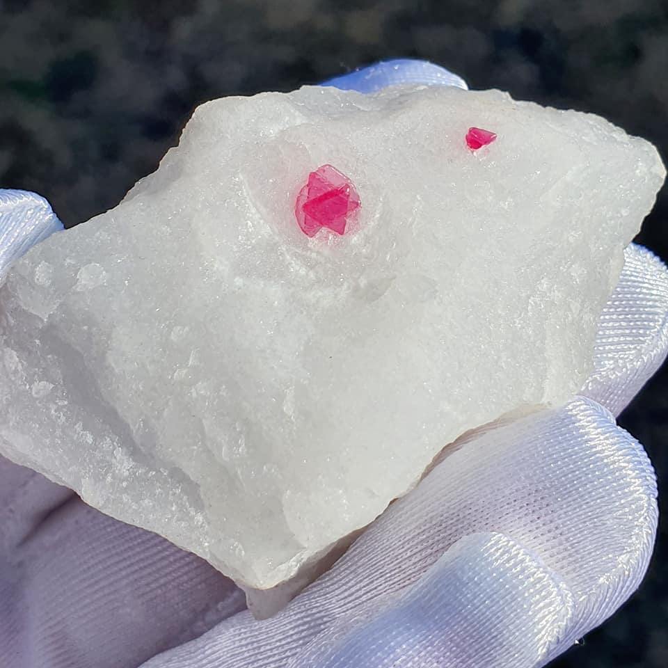 A Spectacular Find: Star of David Twinned Spinel Crystal in Marble Mat ...